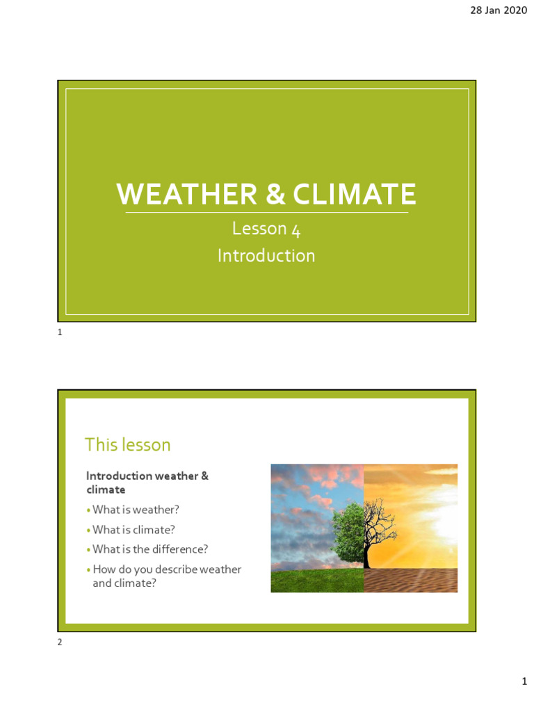 S1 Lesson Series - Climate & Weather (Booklet) | PDF | Temperate ...