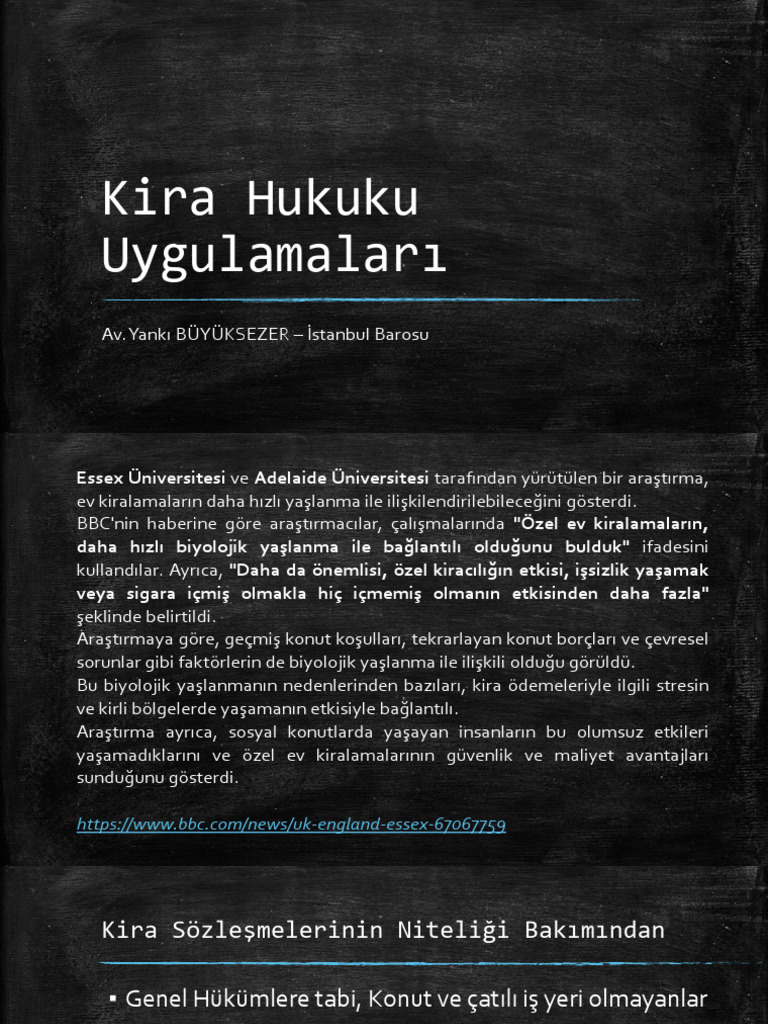 Kira Hukuku Uygulamaları - Dağıtım | PDF
