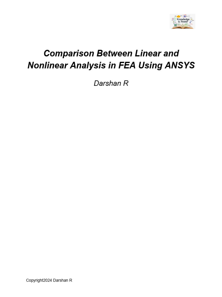 Comparison Between Linear Vs Non Linear Analysis | PDF | Deformation ...