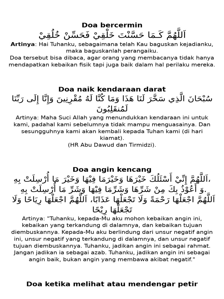 Doa Bercermin | PDF