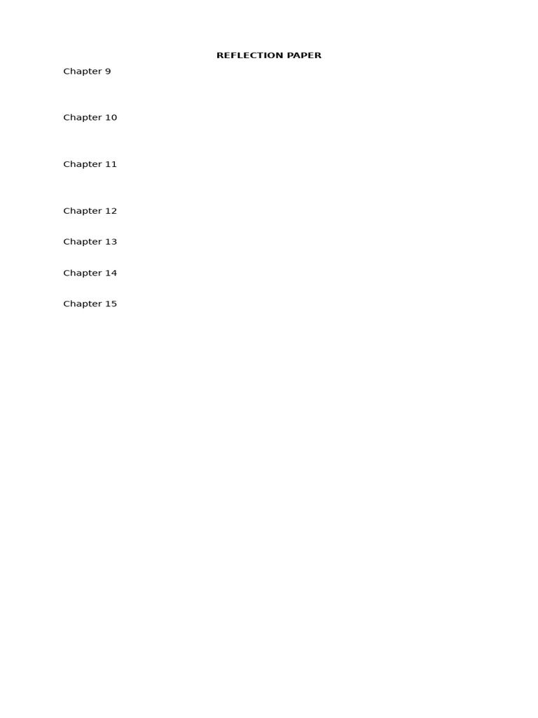 Reflection Paper Entrepreneurship | PDF