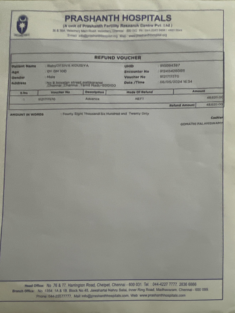 Hospital bill for baby | PDF