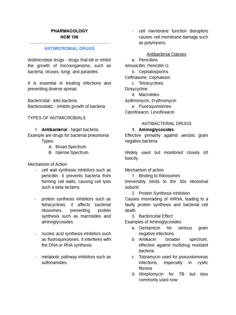 PHARMACO FINALS | PDF | Penicillin | Immune System