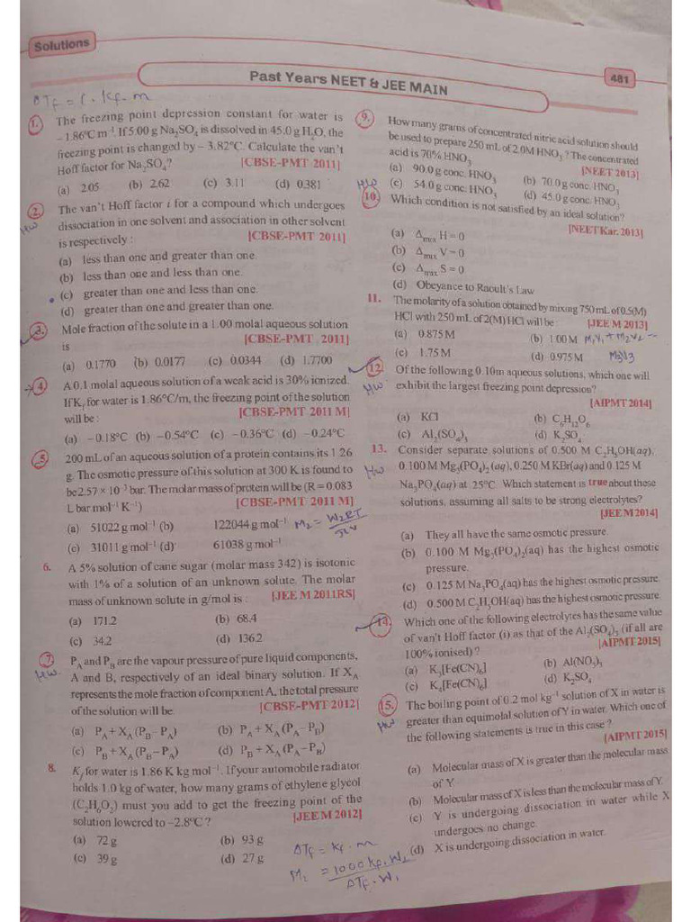 Solution Pyqs Jee and | PDF