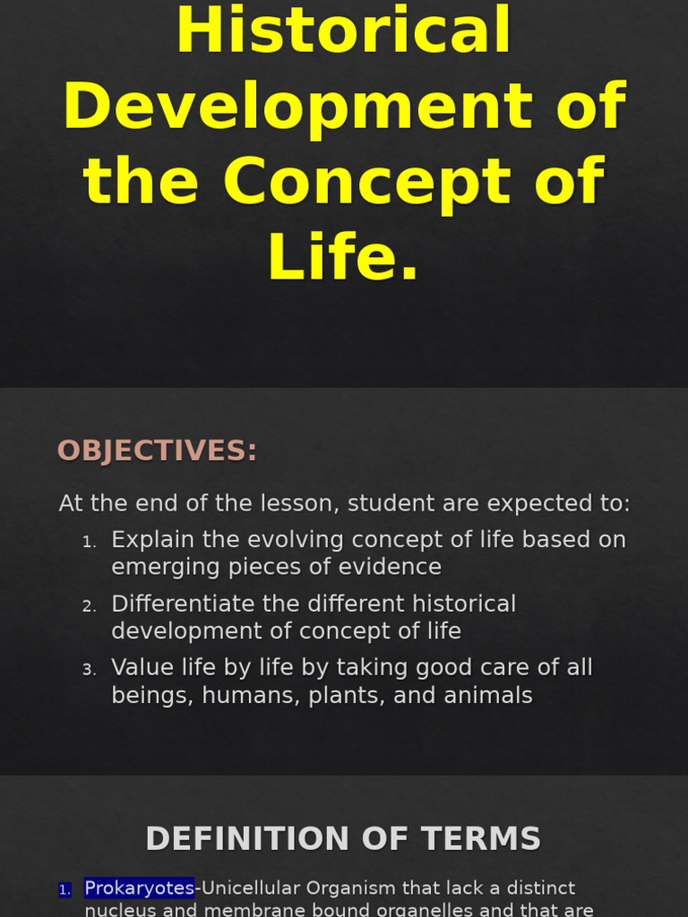 1 Historical Development of The Concept of Life | PDF | Life | Cell ...