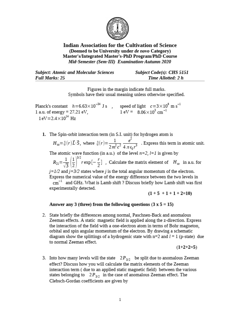 Chs Ms PHD Midsem 2020 | PDF | Applied And Interdisciplinary Physics ...