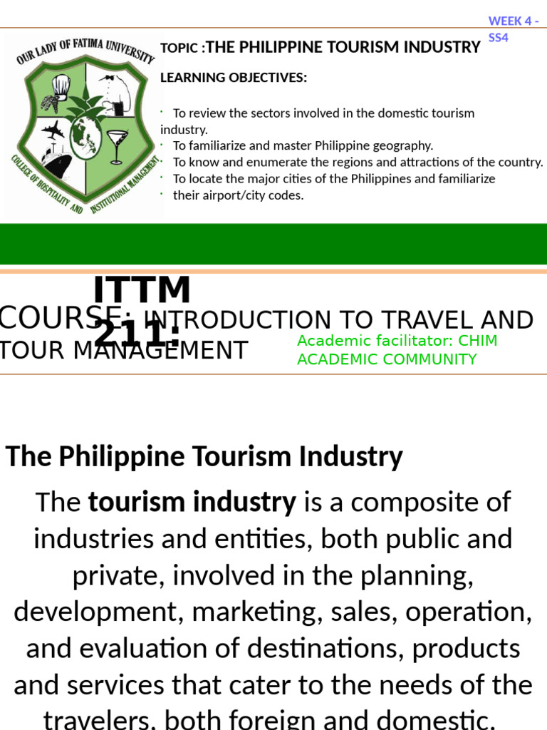 Philippine Tourism Industry Overview | PDF | Tourism | Philippines