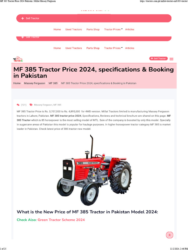 MF-385 Details | PDF | Motor Vehicle Manufacturers Of The United ...