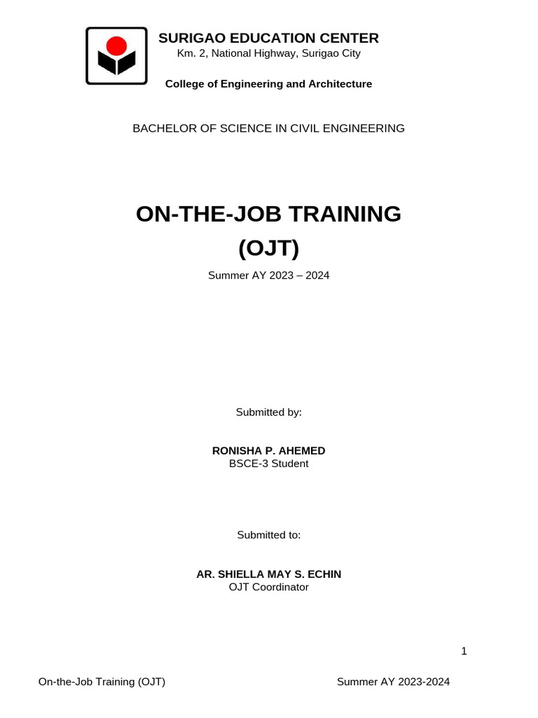 Ojt Manual Ahemed Mew | PDF | Learning | Cognition