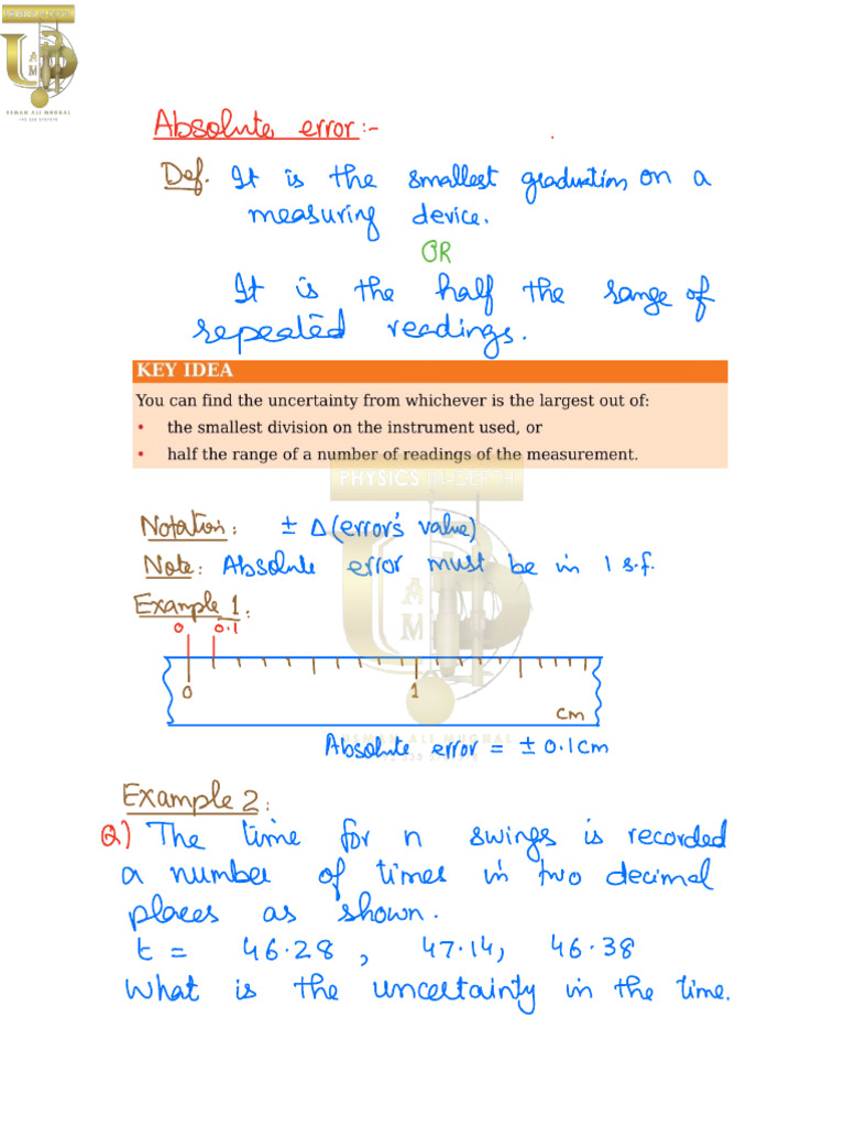 Measurement Errors & Uncertainties | PDF | Observational Error | Quantity