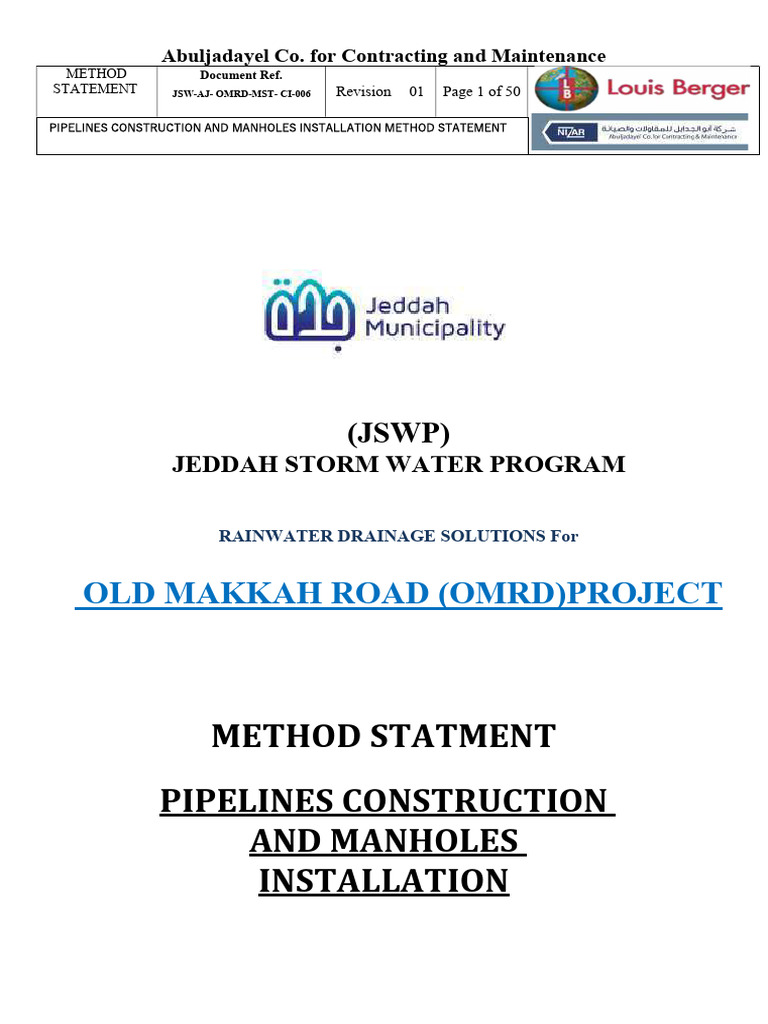MST Pipe and Manhole Installation | PDF | Pipe (Fluid Conveyance) | Trench