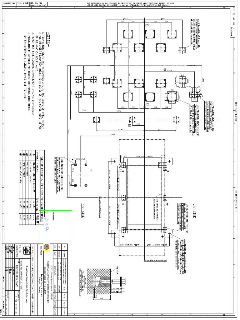 150mva, 23011KV Ofaf, Onaf, Onan Cooled Power Transformer Foundation Plan | PDF