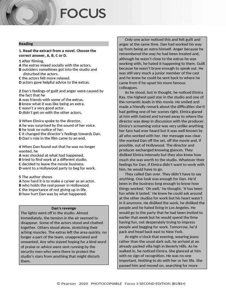 End of Year Test Reading | PDF