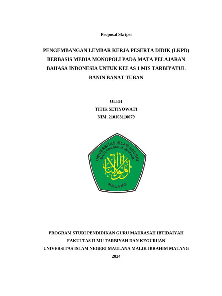 Bismillah Proposal Skripsii Fix | PDF
