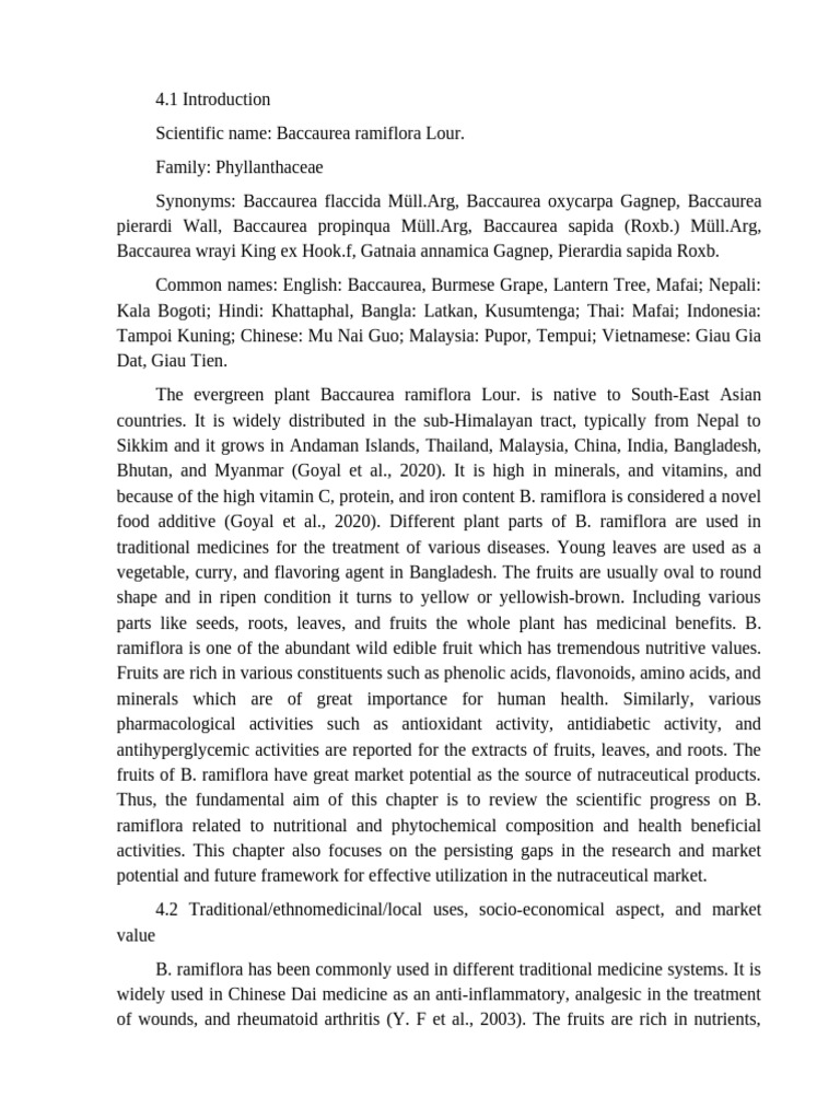 Mahadi Hassan, Anjana Adhikari-Devkota and Hari Prasad Devkota, 2023. Baccaurea Ramiflora Lour ...