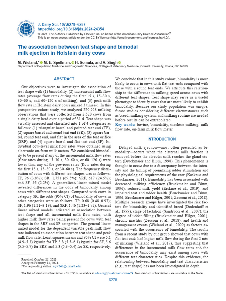 4. Bò tear shape and milk ejection 2024 | PDF | Dairy | Dairy Farming