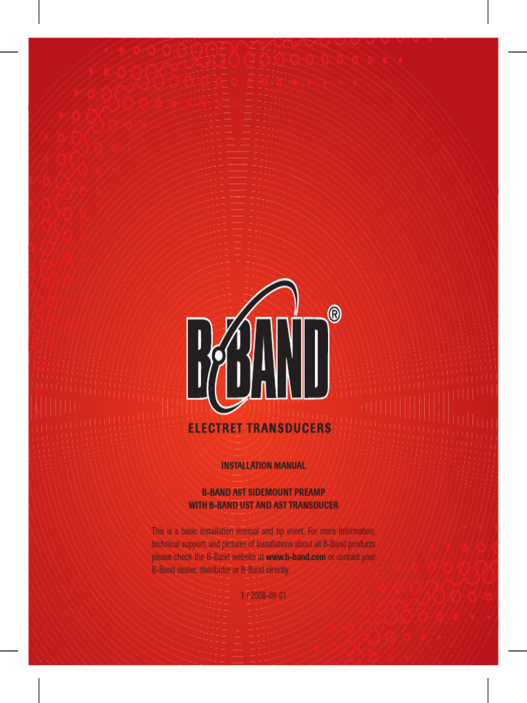B Band A6t-Installation Instructions | PDF | Guitars | String Instruments
