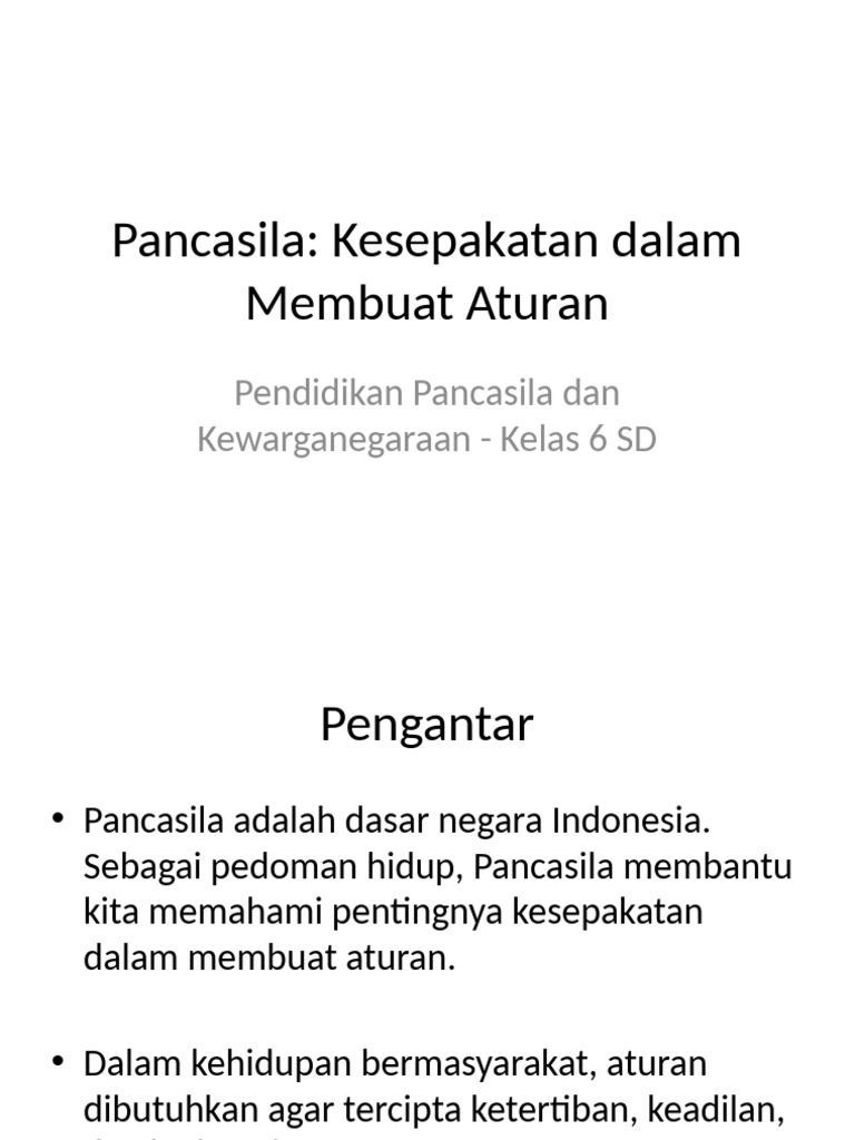 Pancasila Kesepakatan Membuat Aturan | PDF