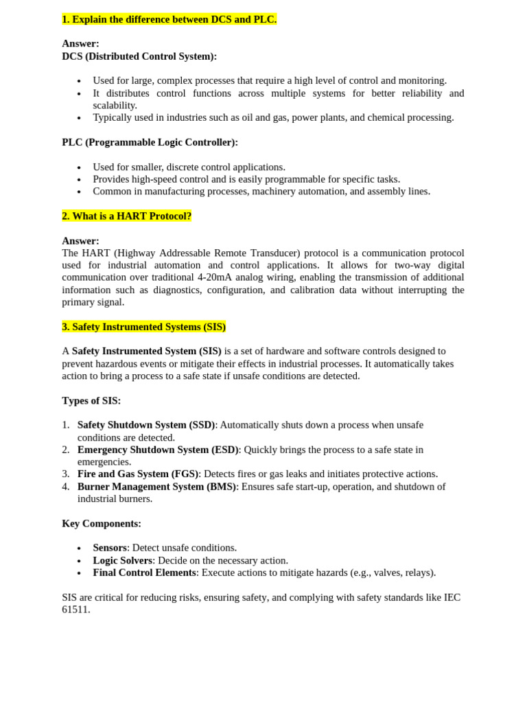 ICSS Interview Questions | PDF | Programmable Logic Controller | Scada