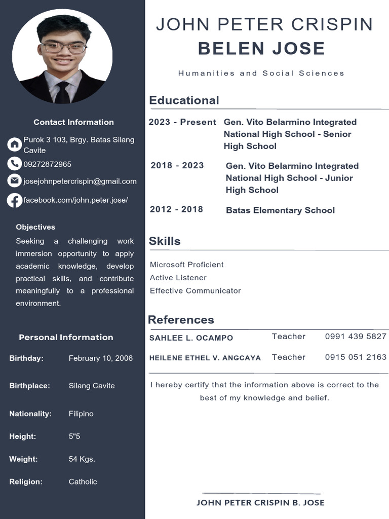 John Peter Crispin: Belen Jose | PDF