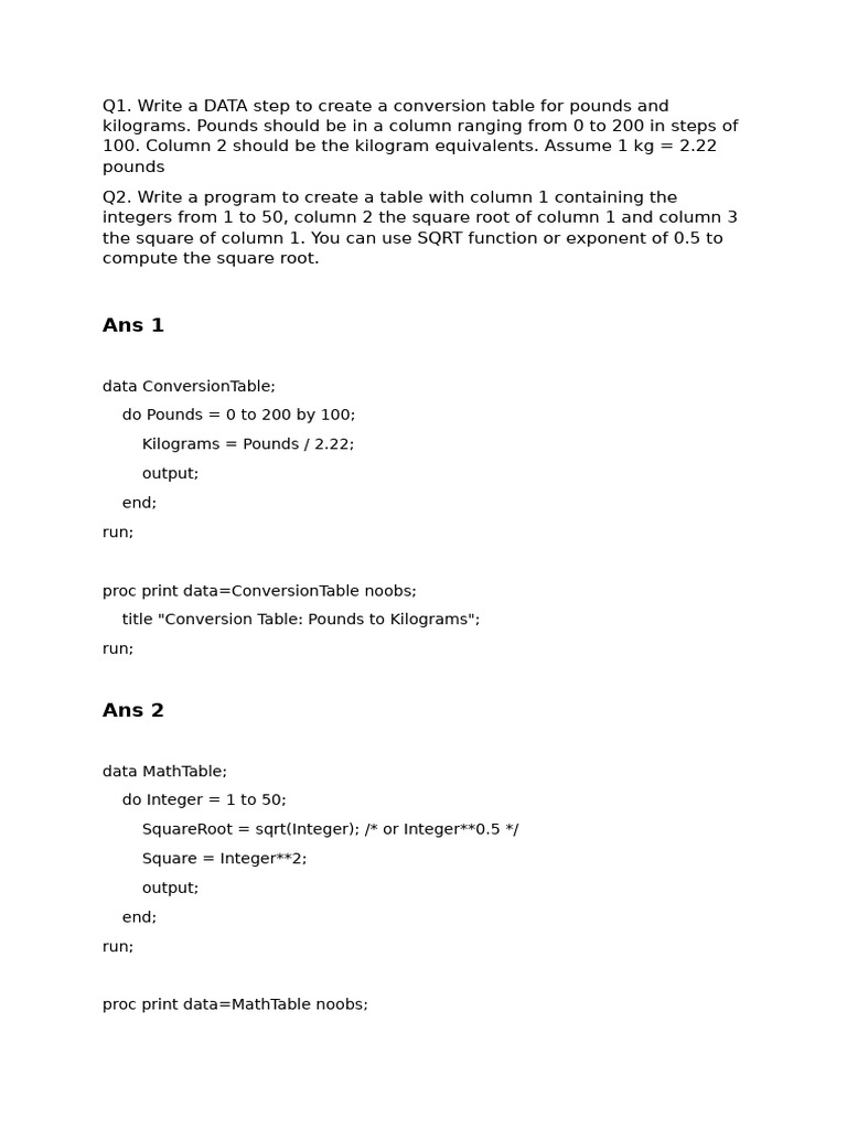 Exercise On Looping | PDF