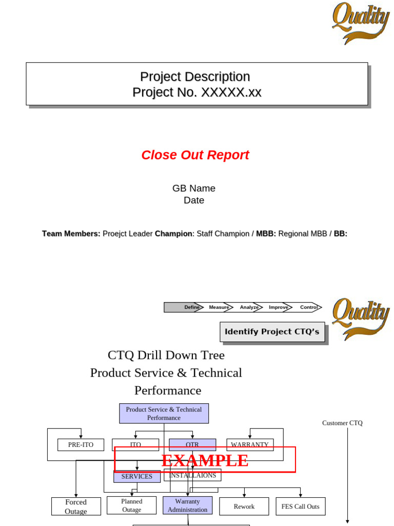 Six Sigma Step Project Template Pdf Statistics