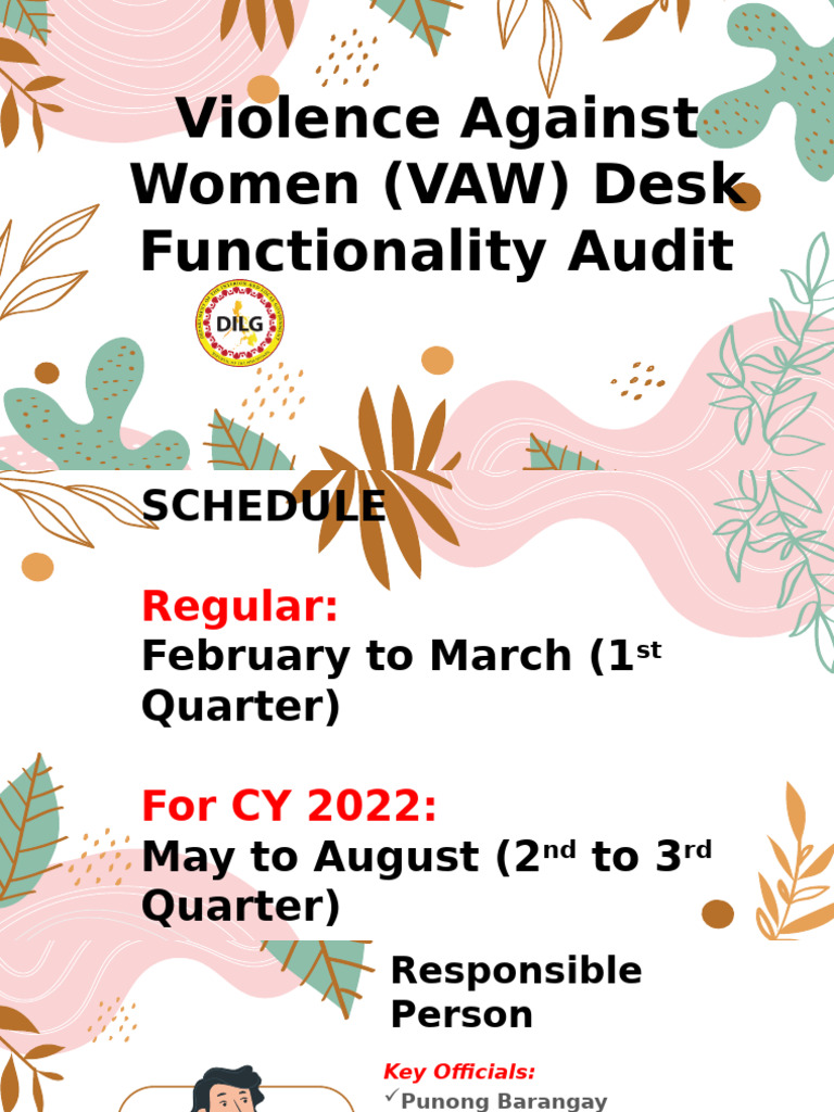 VAW Desk Functionality Audit Guide | PDF