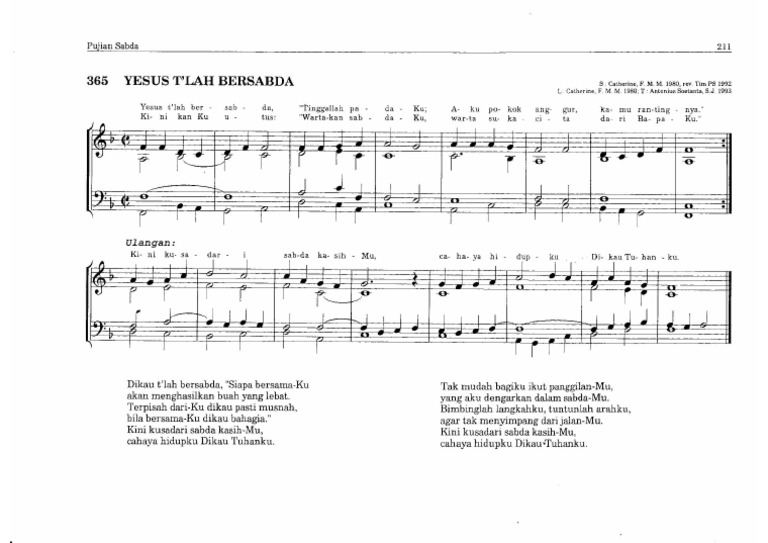 365. Yesus Tlah Bersabda | PDF