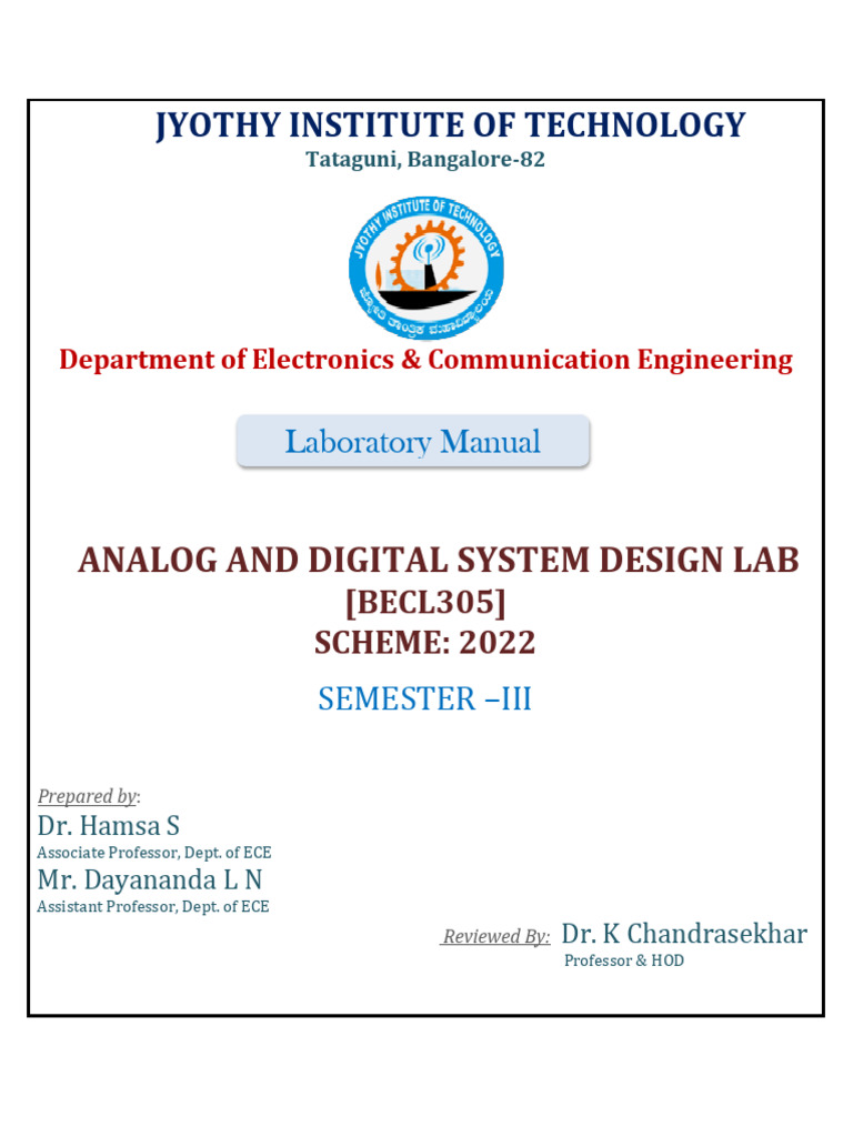 ADSD Lab Manual - 241008 - 175247 | PDF | Operational Amplifier | Inductor