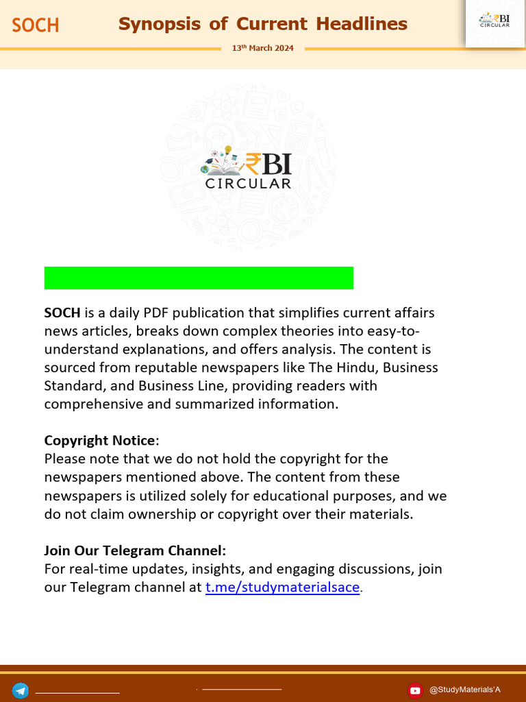 SOCH 13th March | PDF | Poverty | Poverty & Homelessness