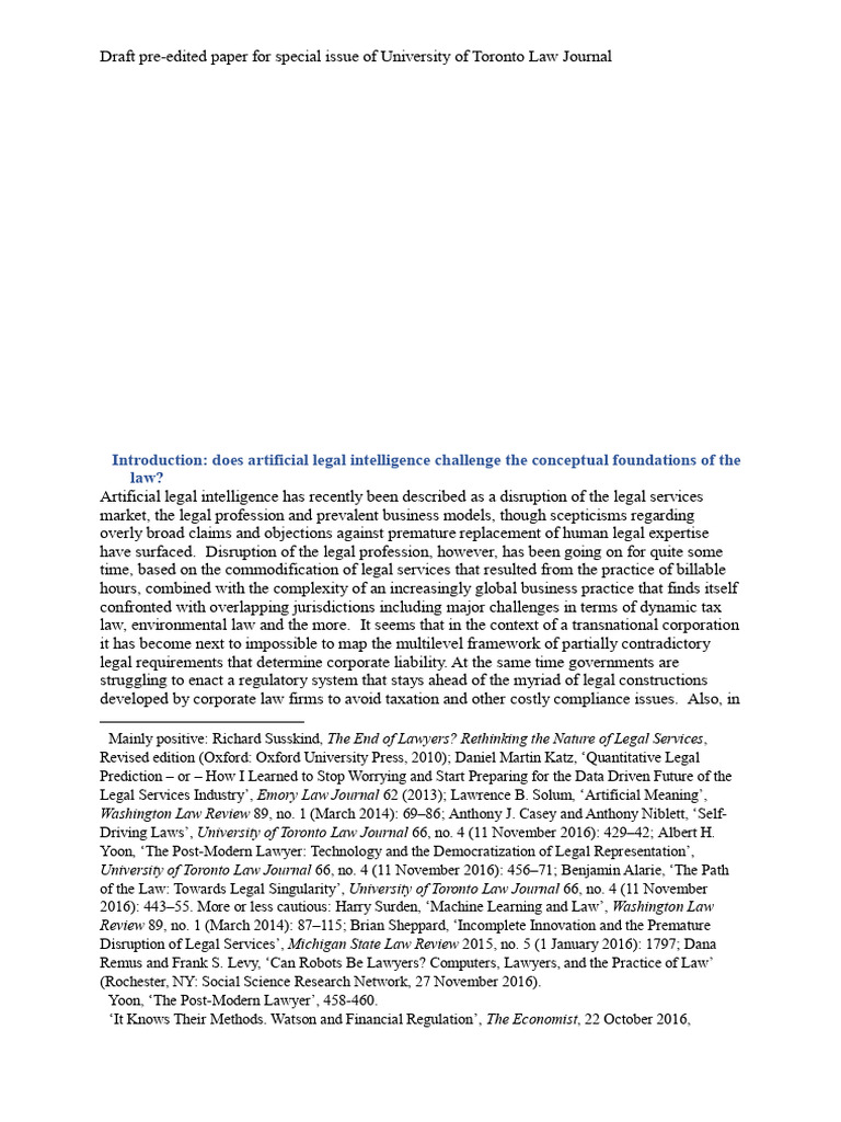 Law and Artificial Intelligence Insights | PDF | Information | Machine ...