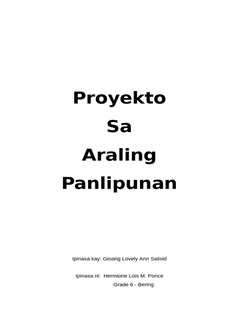 Proyekto | PDF