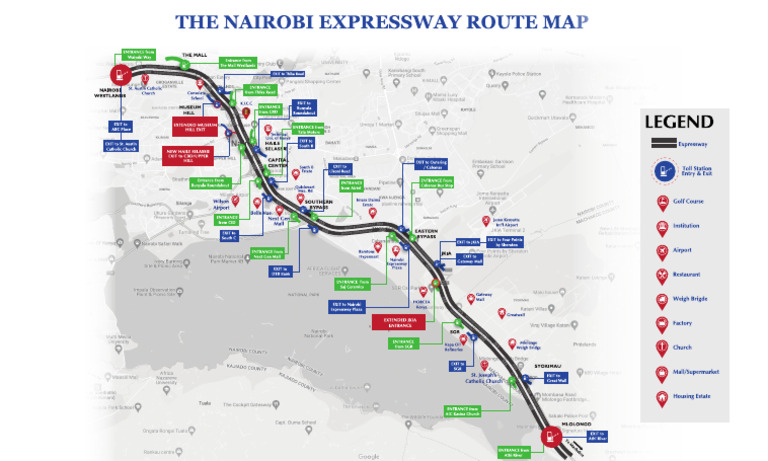 Nairobi Expressway Route Map 120522 | PDF