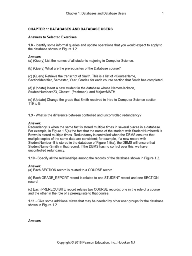Solution Manual For Fundamentals of Database Systems 7th Edition Ramez ...