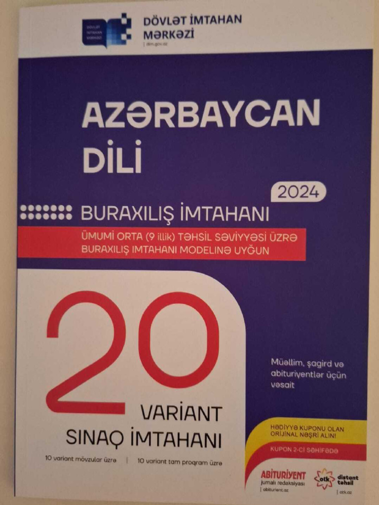20 Sınaq - Azerbaycan Dili 9 Dim . | PDF