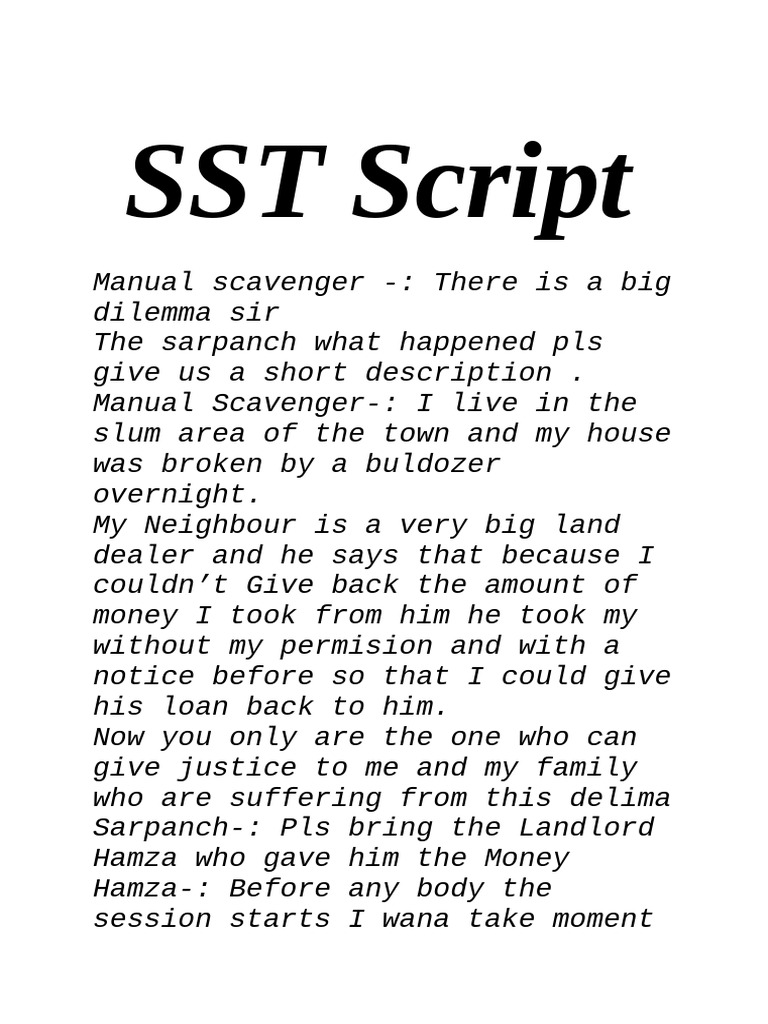 SST Script | PDF