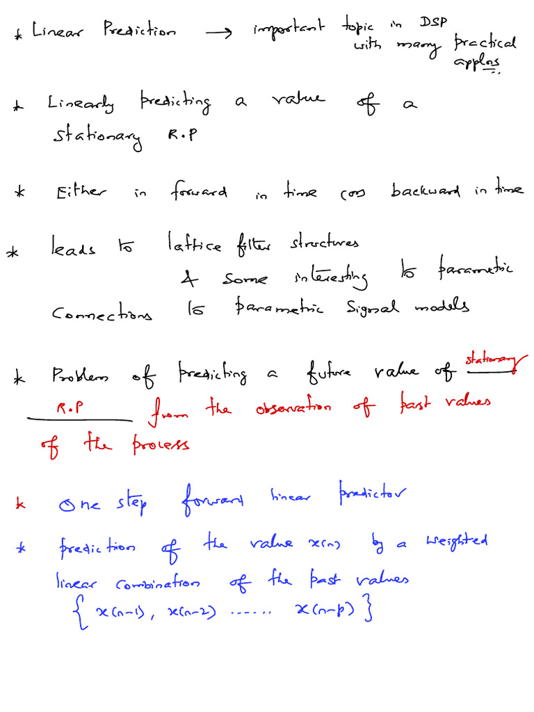 Forward and Backward Prediction and Random Process | PDF | Applied ...