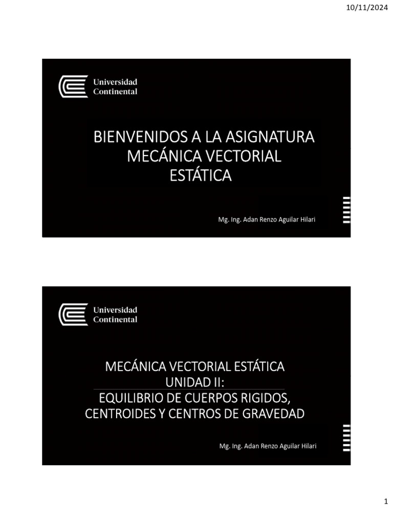 SEMANA 3 Estatica | PDF | Esfuerzo de torsión | Vector Euclidiano