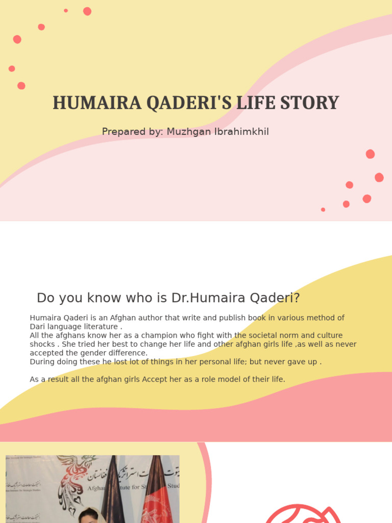 Humaira Qaderi: Afghan Literary Icon | PDF | Afghanistan | Politics Of ...