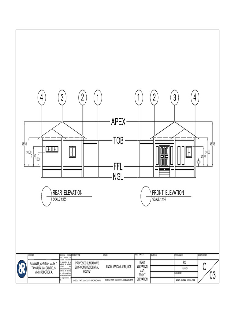 Final Output Cad Rear and Front Elevation | PDF