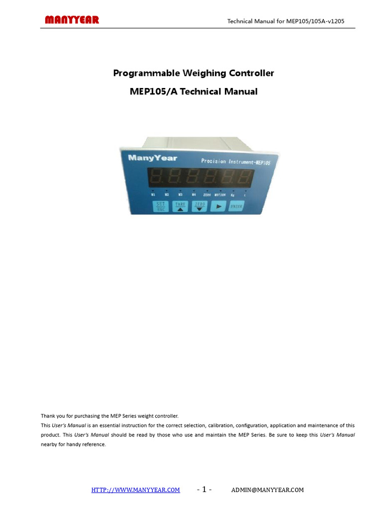 MEP105/105A Technical Manual | PDF | Analog To Digital Converter ...