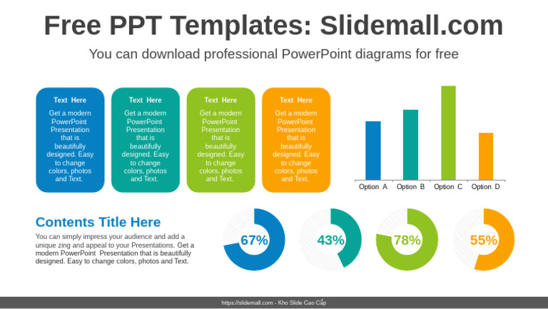 Banner Doughnut Bar Charts PPT Diagram | PDF