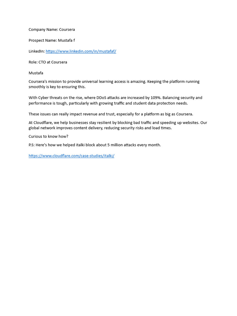 Cloudflare Sample Mail | PDF