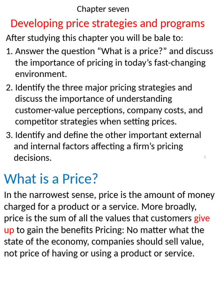 Developing Price Setting | PDF | Pricing | Prices