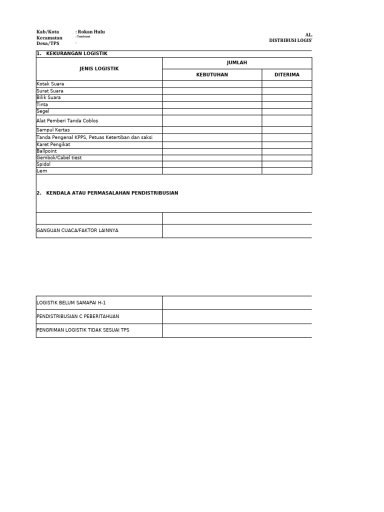 Alker Logistik Tps Nama Anda | PDF
