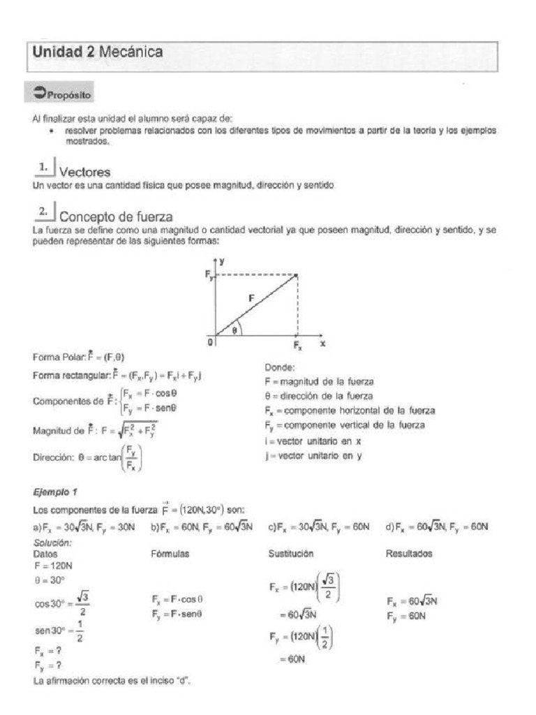 bloque 2 vectores fisica 1 (1) | PDF bloque 2 vectores fisica 1 (1) | PDF