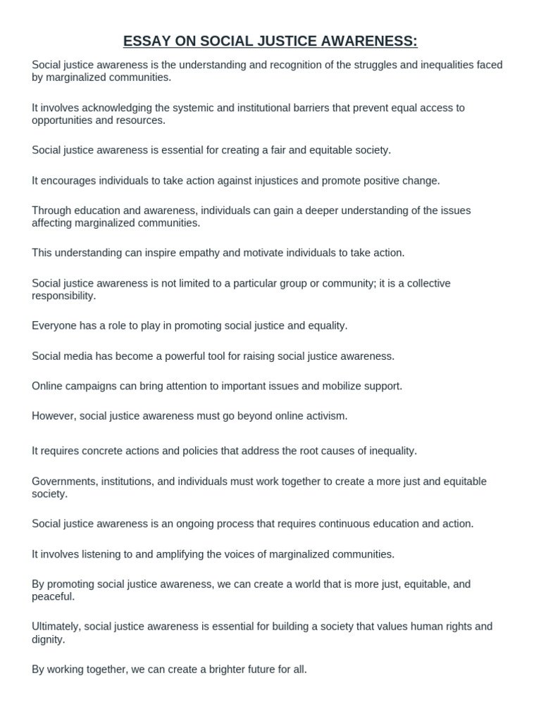 Social Justice Essay-ENG | PDF