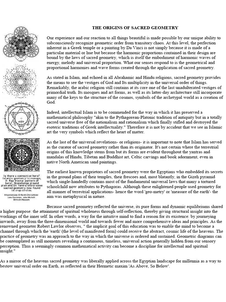 Sacred Geometry Within Crop Circles | PDF | Circle | Geometry