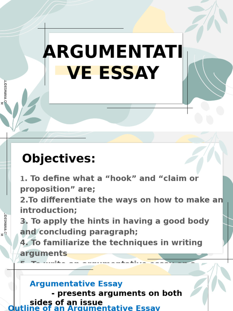 Argumentative Essay Rev. Ppt | PDF | Fallacy | Argument