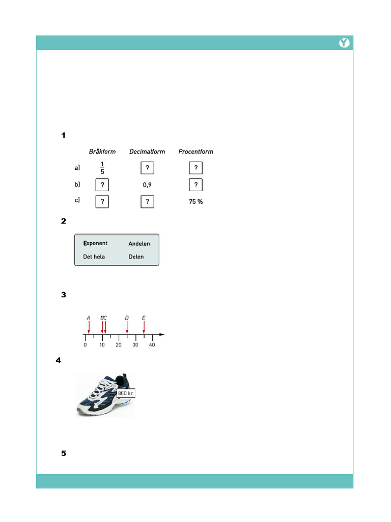 Y Övningsprov Kap 2 Ver 2 v-1 | PDF